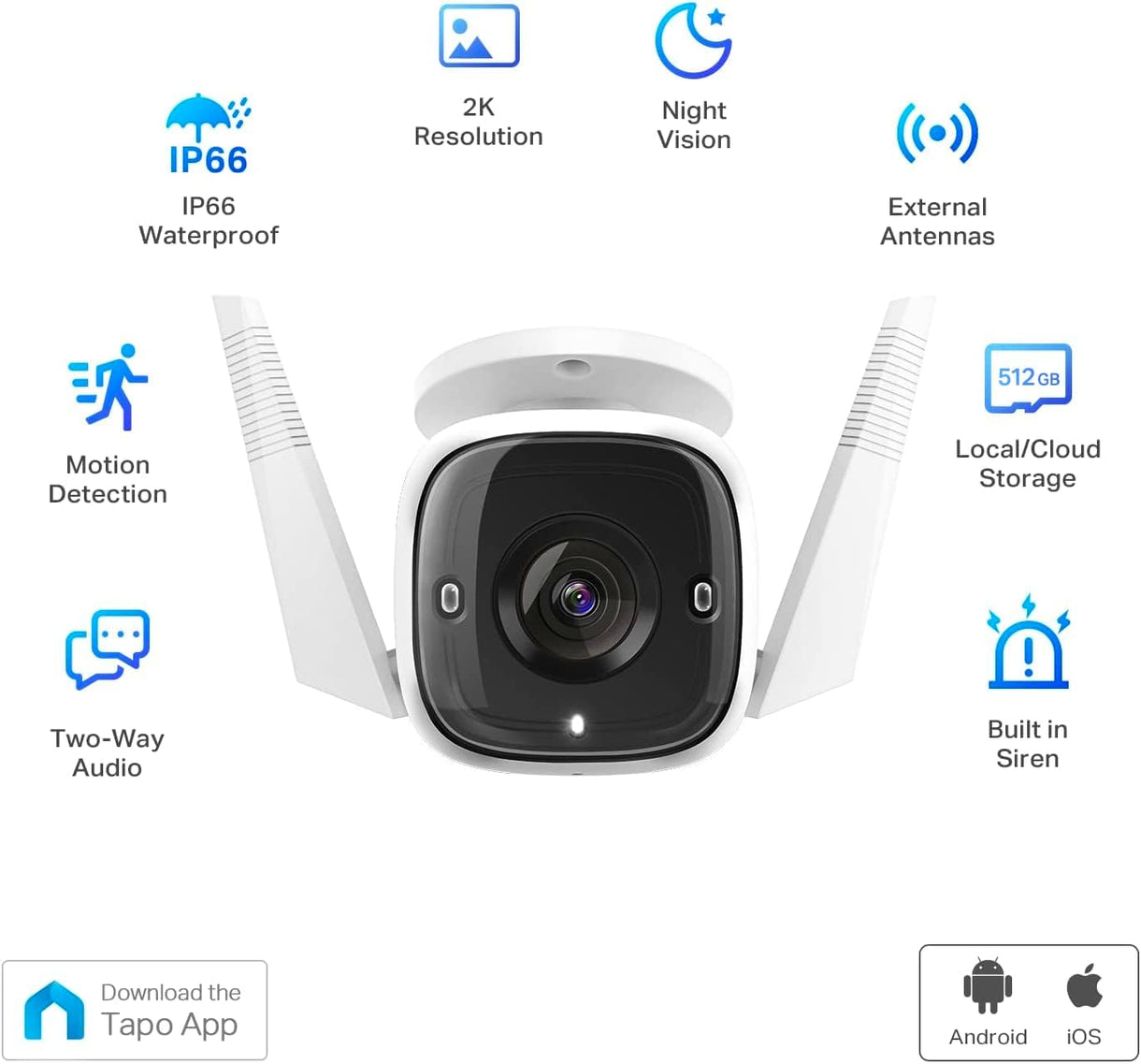 2K Outdoor Security Camera, 98ft Night Vision | Tapo C310 – TP-Link ...