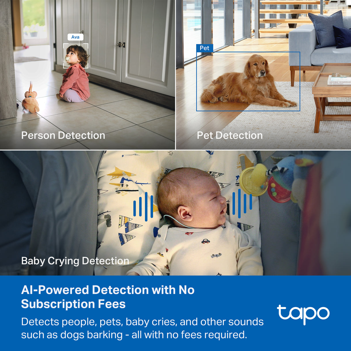 4K Ultra HD Pan/Tilt Dual-Band WiFi Indoor Security Camera, Tapo C260 ...