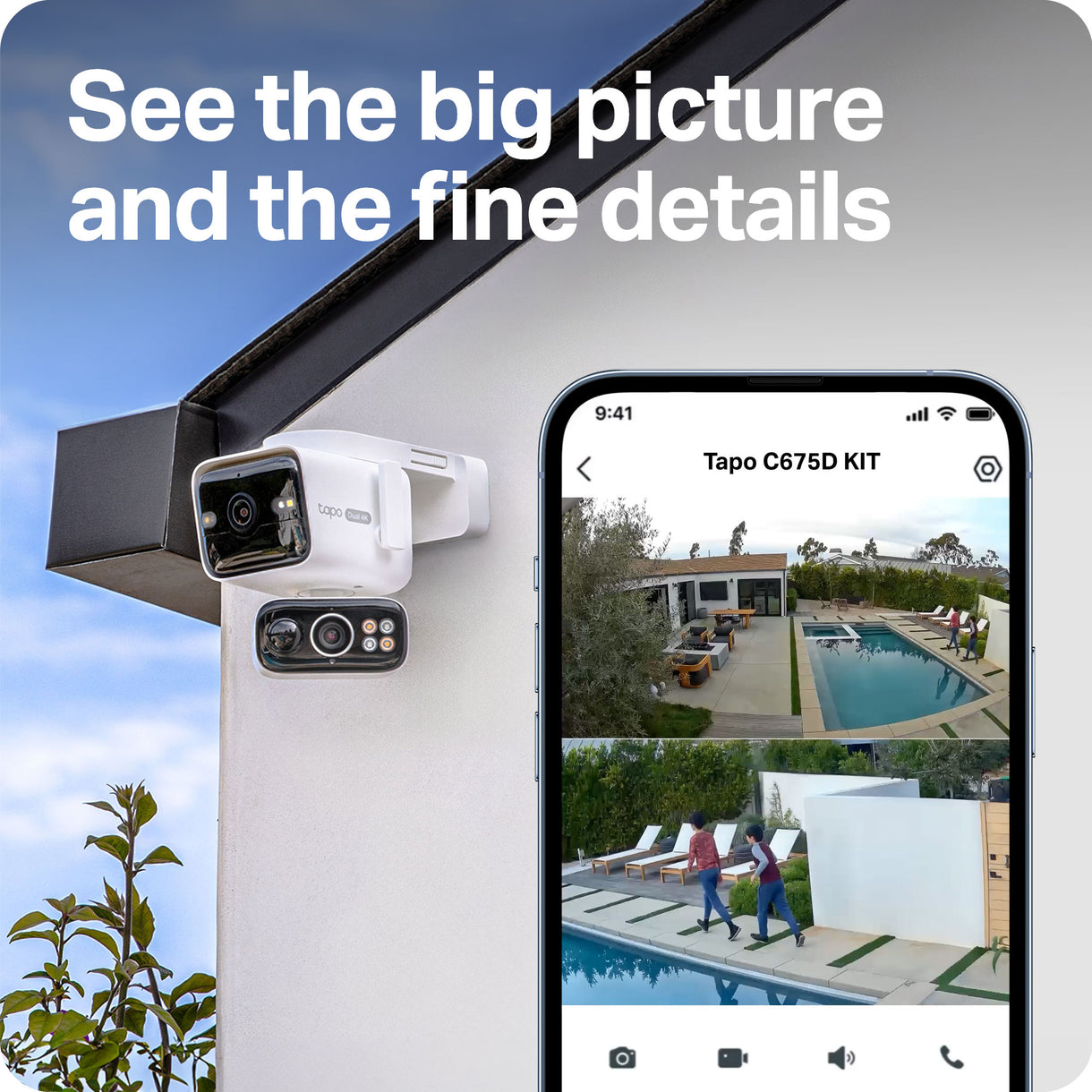 4K Dual-Lens Solar Pan/Tilt Security Camera, Tapo C675D Kit – TP-Link ...